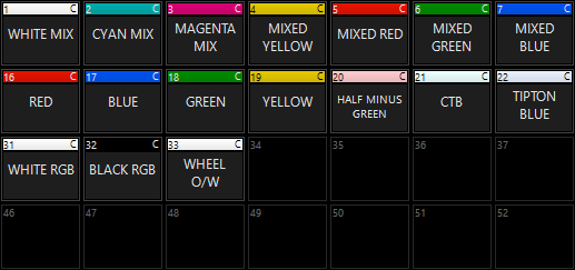 Color Coding Presets